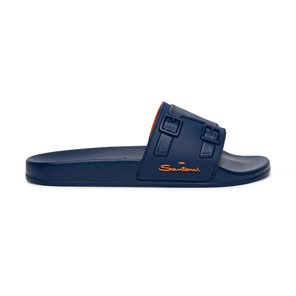 SANTONI Men's Blue Rubber Sandal – Drest by Scott Malouf